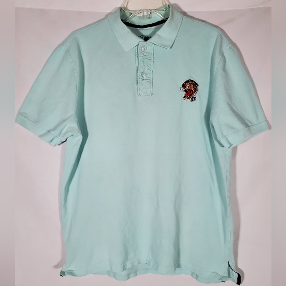 Ed Hardy | Shirts | Ed Hardy Mint Green Embroidered Vintage Tattoo ...
